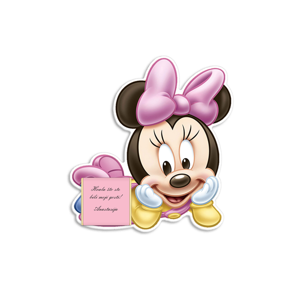Zahvalnica sa čokoladicom mini maus VI | Party Oprema Online Shop